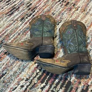 Dan Post | Shoes | Dan Post Blue Bird Floral Cowgirl Boots | Poshmark